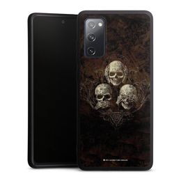 DeinDesign Galaxy S20 FE Handy Premium Silikon H&uuml;lle Handyh&uuml;lle schwarz Case Gothic Skulls Art Silikon Premium Case