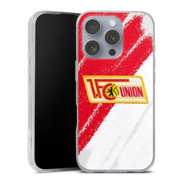 DeinDesign iPhone 16 Pro Handy Silikon H&uuml;lle Case transparent Handyh&uuml;lle 1. Fc Union Berlin Logo Official Licensed Product Silikon Case