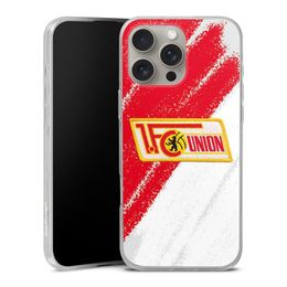 DeinDesign iPhone 16 Pro Max Handy Silikon H&uuml;lle Case transparent Handyh&uuml;lle 1. Fc Union Berlin Logo Official Licensed Product Silikon Case