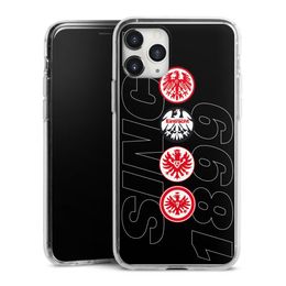 DeinDesign iPhone 11 Pro Max Handy Silikon H&uuml;lle Case transparent Handyh&uuml;lle Eagle Eintracht Frankfurt Logo Silikon Case