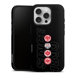 DeinDesign iPhone 16 Pro Handy Panzer Handyh&uuml;lle robuste Outdoor H&uuml;lle Schutzh&uuml;lle matt Eagle Logo Eintracht Frankfurt Tough Case