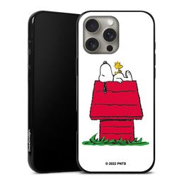 DeinDesign iPhone 16 Pro Max Handy Silikon H&uuml;lle Case schwarz Handyh&uuml;lle Snoopy Peanuts Official Licensed Product