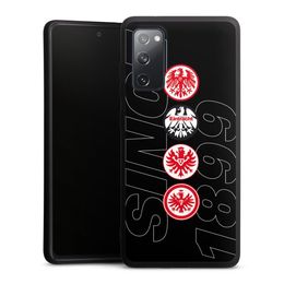 DeinDesign Galaxy S20 FE 5G Handy Premium Silikon H&uuml;lle Handyh&uuml;lle schwarz Case Eagle Eintracht Frankfurt Logo Silikon Premium Case