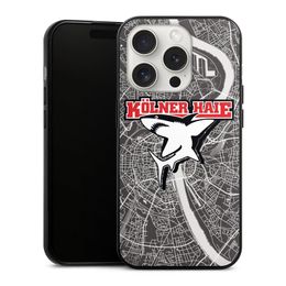 DeinDesign iPhone 15 Pro Handy Slim Case extra d&uuml;nn Silikon Handyh&uuml;lle schwarz H&uuml;lle K&ouml;lner Haie Ice Hockey Official Licensed Product Silikon Slim Case