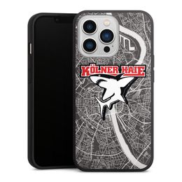 DeinDesign iPhone 13 Pro Handy Premium Silikon H&uuml;lle Handyh&uuml;lle schwarz Case K&ouml;lner Haie Ice Hockey Official Licensed Product Silikon Premium Case