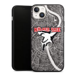 DeinDesign iPhone 14 Handy Premium Silikon H&uuml;lle Handyh&uuml;lle schwarz Case K&ouml;lner Haie Ice Hockey Official Licensed Product Silikon Premium Case