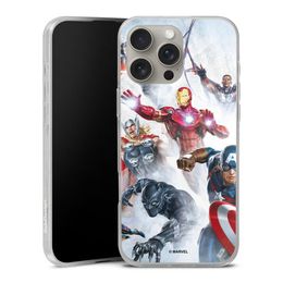 DeinDesign iPhone 16 Pro Max Handy Silikon H&uuml;lle Case transparent Handyh&uuml;lle Marvel Avengers Official Licensed Product Silikon Case
