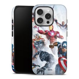DeinDesign iPhone 16 Pro Handy Panzer Handyh&uuml;lle robuste Outdoor H&uuml;lle Schutzh&uuml;lle gl&auml;nzend Marvel Avengers Official Licensed Product Tough Case