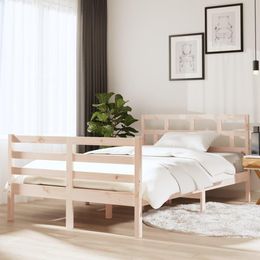 vidaXL Massivholzbett 120x190 cm