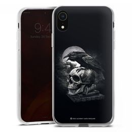 DeinDesign iPhone Xr Handy Silikon H&uuml;lle Case transparent Handyh&uuml;lle Raven Skulls Skull Silikon Case