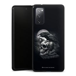DeinDesign Galaxy S20 FE 5G Handy Silikon H&uuml;lle Case schwarz Handyh&uuml;lle Skull Raven Skulls