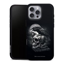 DeinDesign iPhone 16 Pro Max Handy Panzer Handyh&uuml;lle robuste Outdoor H&uuml;lle Schutzh&uuml;lle gl&auml;nzend Raven Skulls Skull Tough Case