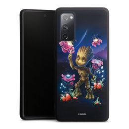 DeinDesign Galaxy S20 FE 5G Handy Premium Silikon H&uuml;lle Handyh&uuml;lle schwarz Case Baby Groot Guardians Of The Galaxy Marvel Silikon Premium Case