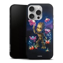 DeinDesign iPhone 16 Pro Handy Slim Case extra d&uuml;nn Silikon Handyh&uuml;lle schwarz H&uuml;lle Baby Groot Marvel Guardians Of The Galaxy Silikon Slim Case