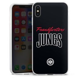 DeinDesign iPhone Xs Max Handy Silikon H&uuml;lle Case transparent Handyh&uuml;lle Eintracht Frankfurt Sge Official Licensed Product Silikon Case