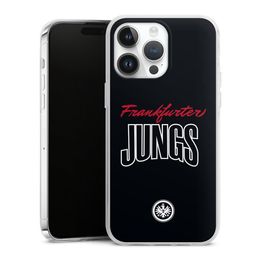 DeinDesign iPhone 14 Pro Max Handy Silikon H&uuml;lle Case transparent Handyh&uuml;lle Eintracht Frankfurt Sge Official Licensed Product Silikon Case