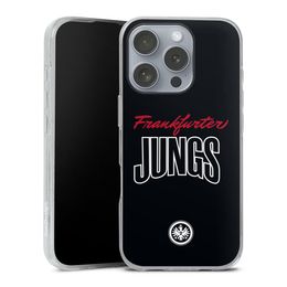 DeinDesign iPhone 16 Pro Handy Silikon H&uuml;lle Case transparent Handyh&uuml;lle Eintracht Frankfurt Sge Official Licensed Product Silikon Case