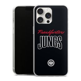 DeinDesign iPhone 15 Pro Max Handy Silikon H&uuml;lle Case transparent Handyh&uuml;lle Eintracht Frankfurt Sge Official Licensed Product Silikon Case