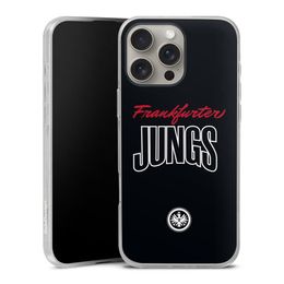 DeinDesign iPhone 16 Pro Max Handy Silikon H&uuml;lle Case transparent Handyh&uuml;lle Eintracht Frankfurt Sge Official Licensed Product Silikon Case