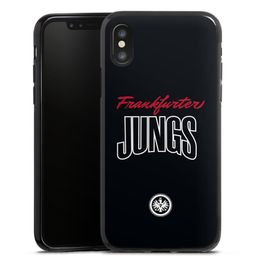 DeinDesign iPhone X Handy Silikon H&uuml;lle Case schwarz Handyh&uuml;lle Eintracht Frankfurt Sge Official Licensed Product