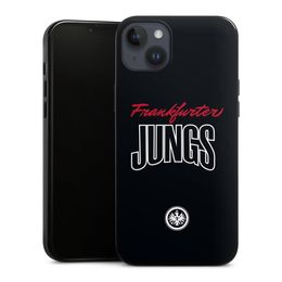 DeinDesign iPhone 14 Plus Handy Silikon H&uuml;lle Case schwarz Handyh&uuml;lle Eintracht Frankfurt Sge Official Licensed Product