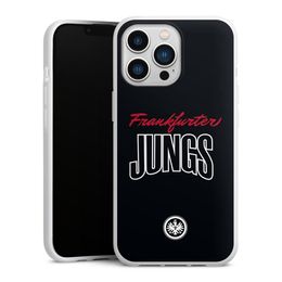 DeinDesign iPhone 13 Pro Handy Silikon H&uuml;lle Case wei&szlig; Handyh&uuml;lle Eintracht Frankfurt Sge Official Licensed Product Silikon Case