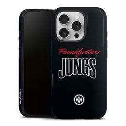 DeinDesign iPhone 16 Pro Handy Panzer Handyh&uuml;lle robuste Outdoor H&uuml;lle Schutzh&uuml;lle gl&auml;nzend Eintracht Frankfurt Sge Official Licensed Product Tough Case