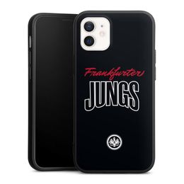 DeinDesign iPhone 12 mini Handy Premium Silikon H&uuml;lle Handyh&uuml;lle schwarz Case Eintracht Frankfurt Sge Official Licensed Product Silikon Premium Case