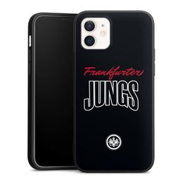 DeinDesign iPhone 12 Handy Premium Silikon H&uuml;lle Handyh&uuml;lle schwarz Case Eintracht Frankfurt Sge Official Licensed Product Silikon Premium Case