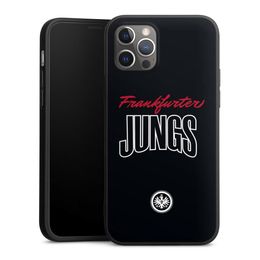 DeinDesign iPhone 12 Pro Handy Premium Silikon H&uuml;lle Handyh&uuml;lle schwarz Case Eintracht Frankfurt Sge Official Licensed Product Silikon Premium Case