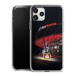 DeinDesign iPhone 11 Pro Max Handy Silikon H&uuml;lle Case transparent Handyh&uuml;lle Bayer 04 Leverkusen Stadium Official Licensed Product Silikon Case