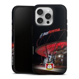 DeinDesign iPhone 16 Pro Handy Panzer Handyh&uuml;lle robuste Outdoor H&uuml;lle Schutzh&uuml;lle gl&auml;nzend Official Licensed Product Bayer 04 Leverkusen Stadium Tough Case