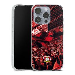 DeinDesign iPhone 16 Pro Handy Silikon H&uuml;lle Case transparent Handyh&uuml;lle Merchandise Official Licensed Product Bayer 04 Leverkusen Silikon Case