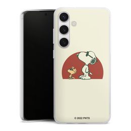 DeinDesign Galaxy S24+ Handy Silikon H&uuml;lle Case transparent Handyh&uuml;lle Snoopy Official Licensed Product Kindheit Silikon Case