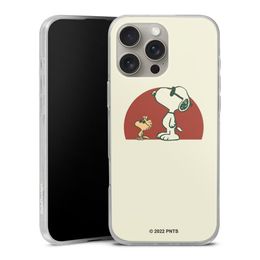 DeinDesign iPhone 16 Pro Max Handy Silikon H&uuml;lle Case transparent Handyh&uuml;lle Snoopy Official Licensed Product Kindheit Silikon Case