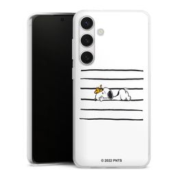 DeinDesign Galaxy S24+ Handy Silikon H&uuml;lle Case transparent Handyh&uuml;lle Snoopy Dog Peanuts Silikon Case