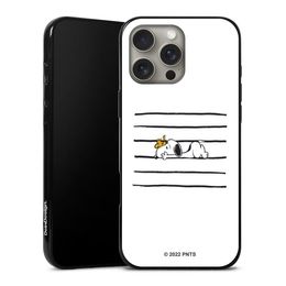 DeinDesign iPhone 16 Pro Max Handy Silikon H&uuml;lle Case schwarz Handyh&uuml;lle Snoopy Dog Peanuts
