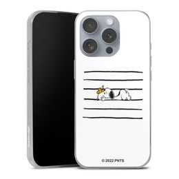 DeinDesign iPhone 16 Pro Handy Slim Case Silikon Handyh&uuml;lle transparent H&uuml;lle extra d&uuml;nn Snoopy Dog Peanuts Silikon Slim Case