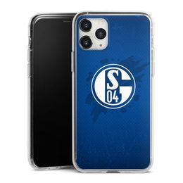 DeinDesign iPhone 11 Pro Max Handy Silikon H&uuml;lle Case transparent Handyh&uuml;lle Official Licensed Product Fc Schalke 04 Schalke 04 Silikon Case
