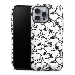 DeinDesign iPhone 16 Pro Max Handy Panzer Handyh&uuml;lle robuste Outdoor H&uuml;lle Schutzh&uuml;lle gl&auml;nzend Peanuts Snoopy Muster Tough Case