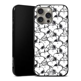 DeinDesign iPhone 16 Pro Max Handy Silikon H&uuml;lle Case schwarz Handyh&uuml;lle Peanuts Snoopy Muster