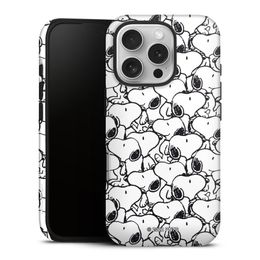 DeinDesign iPhone 16 Pro Handy Panzer Handyh&uuml;lle robuste Outdoor H&uuml;lle Schutzh&uuml;lle matt Peanuts Snoopy Muster Tough Case