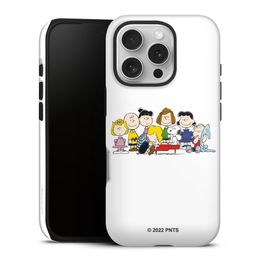DeinDesign iPhone 16 Pro Handy Panzer Handyh&uuml;lle robuste Outdoor H&uuml;lle Schutzh&uuml;lle gl&auml;nzend Peanuts Kindheit Merchandise Tough Case
