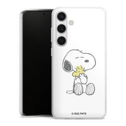DeinDesign Galaxy S24+ Handy Silikon H&uuml;lle Case transparent Handyh&uuml;lle Snoopy Love Peanuts Silikon Case