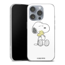 DeinDesign iPhone 16 Pro Handy Slim Case Silikon Handyh&uuml;lle transparent H&uuml;lle extra d&uuml;nn Snoopy Love Peanuts Silikon Slim Case