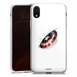 DeinDesign iPhone Xr Handy Silikon H&uuml;lle Case transparent Handyh&uuml;lle Captain America Official Licensed Product Marvel Silikon Case