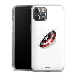 DeinDesign iPhone 12 Pro Max Handy Silikon H&uuml;lle Case transparent Handyh&uuml;lle Captain America Official Licensed Product Marvel Silikon Case