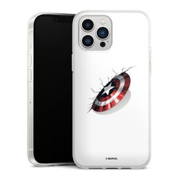 DeinDesign iPhone 13 Pro Max Handy Silikon H&uuml;lle Case transparent Handyh&uuml;lle Captain America Official Licensed Product Marvel Silikon Case