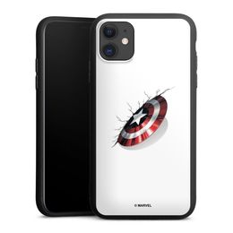 DeinDesign iPhone 11 Handy Premium Silikon H&uuml;lle Handyh&uuml;lle schwarz Case Captain America Official Licensed Product Marvel Silikon Premium Case
