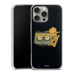DeinDesign iPhone 16 Pro Max Handy Silikon H&uuml;lle Case transparent Handyh&uuml;lle Guardians Of The Galaxy Groot Marvel Silikon Case